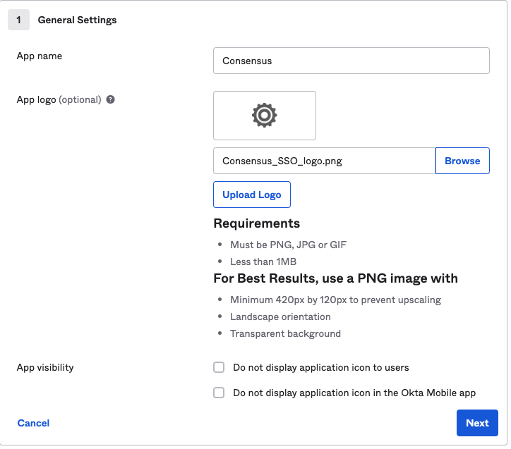 How to set up Okta SSO Authentication in Consensus